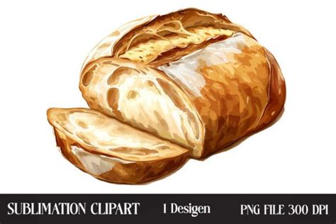 Watercolor Piece Of Toast Cartoon PNG Graphic By Creative Design House Creative Fabrica