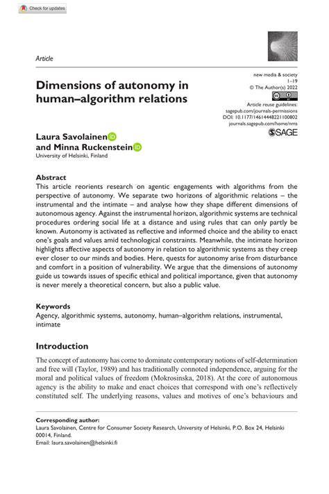 pdf dimensions of autonomy in human algorithm relations