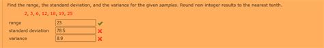 Solved Find The Range The Standard Deviation And The Chegg