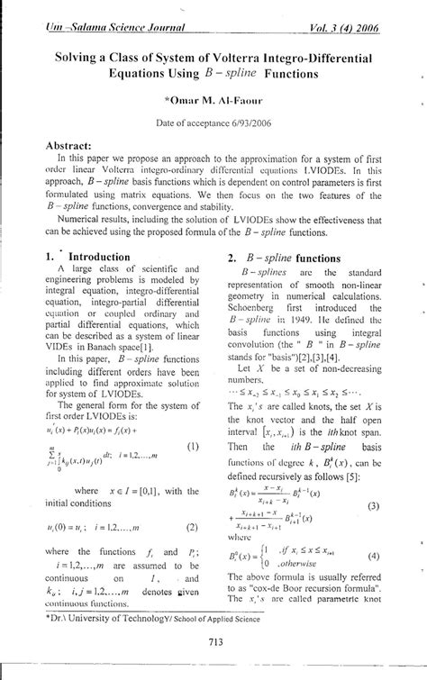 pdf solving b spline functions