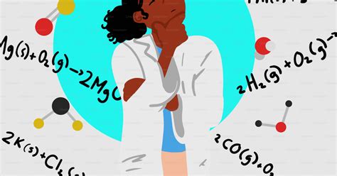 실험복을 입은 여성의 그림 벡터 Unsplash의 합성 이미지