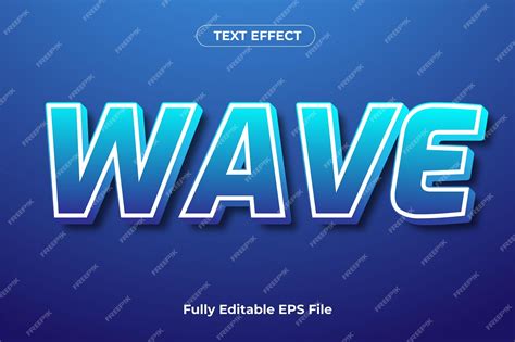 Premium Vector 3d Wave Text Effect Design In Vector With Fully