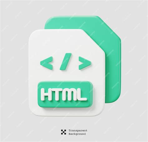 Premium Psd Html File Document File Type Icon Files Format And Document Concept 3d Render