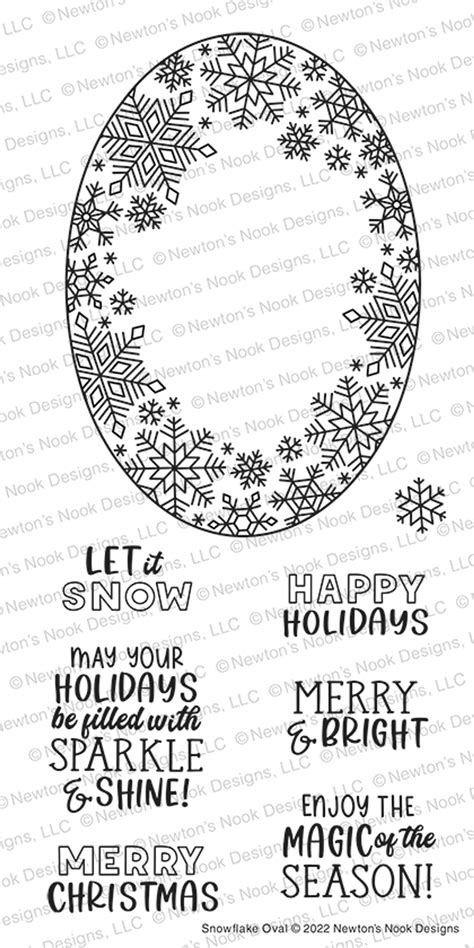 Snowflake Oval Newtons Nook Designs
