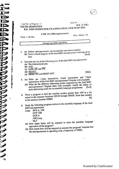 Pdf Scanned By Camscanner Academia · Q 2 A Draw The