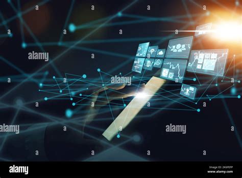 Digital Overlay Futuristic 5g Communication Network Connection And Iot Hologram Of Future