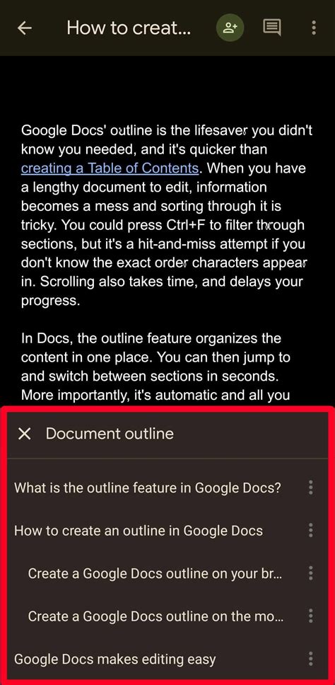 Google Docs How To Create An Outline Google Docs How To Create An Outline