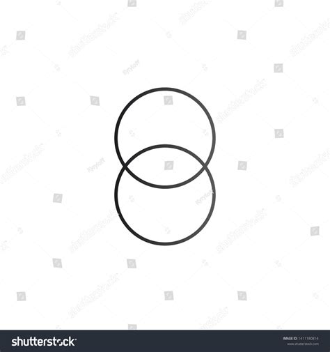 two overlapping circles infographic template diagram stock vector royalty free 1411180814