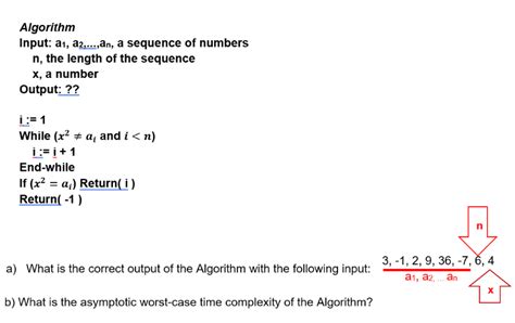 solved algorithnm input a1 a2 an a sequence of