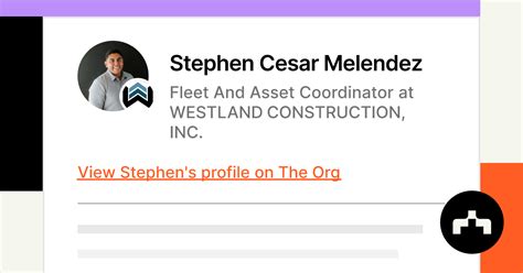 stephen cesar melendez fleet and asset coordinator at westland