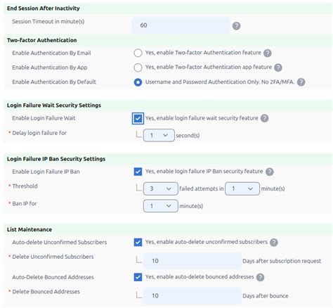 Security Settings Documentation