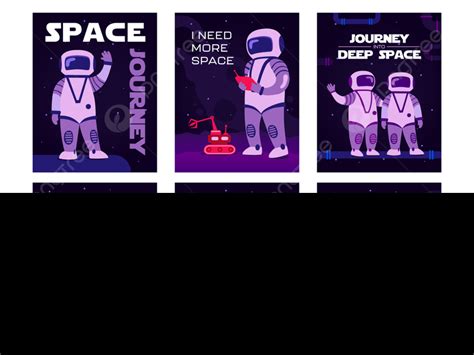 Bright Greeting Card Designs With Happy Cosmos Explorers Template