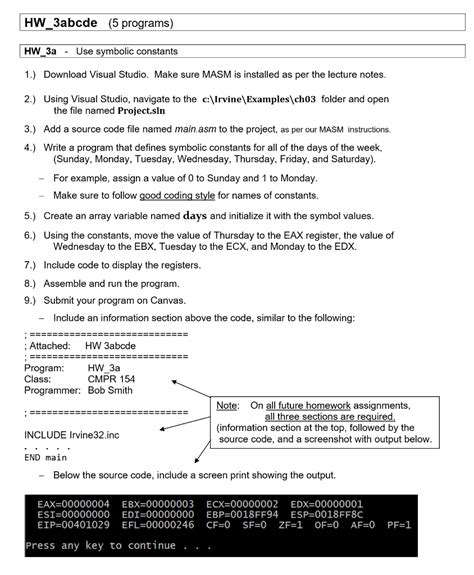 Solved Hw3abcde 5 Programs Hw3a Use Symbolic Constants