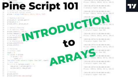 Pine Script 101 How To Work With Arrays Youtube