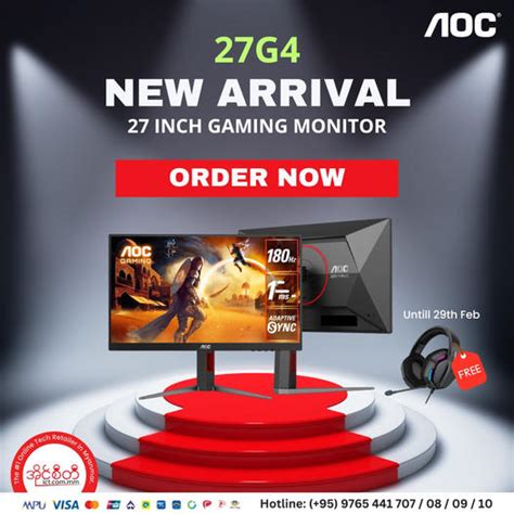 အသစ်ရောက်လာတဲ့ Aoc 27 Inch Ips Gaming Monitor 27g4 လေးကို 905 000 ကျပ်နဲ့ Mm မှာ ဝယ