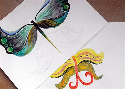 стилизация на пеперуда Уроци по рисуване за деца възрастни и бъдещи студенти