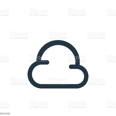 흰색 배경에서 격리된 클라우드 벡터 아이콘입니다 웹 사이트 디자인 및 모바일 앱 개발을 위한 개요 씬 라인 클라우드 아이콘 얇은 선 구름 윤곽선 아이콘 벡터 그림입니다 공유