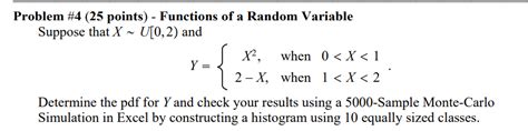 Solved Problem Points Functions Of A Random Chegg