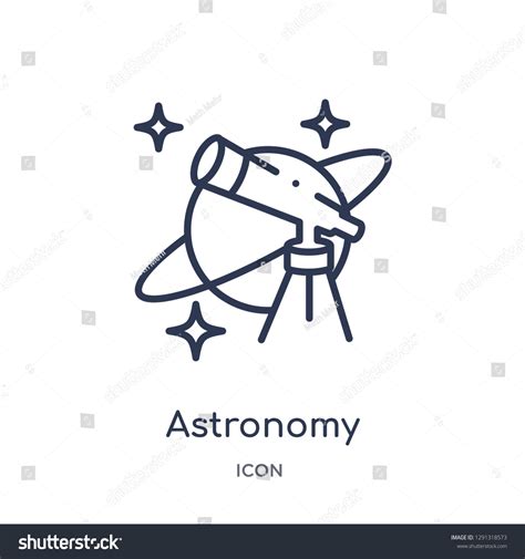 Linear Astronomy Icon Astronomy Outline Collection Stock Vector Royalty Free 1291318573