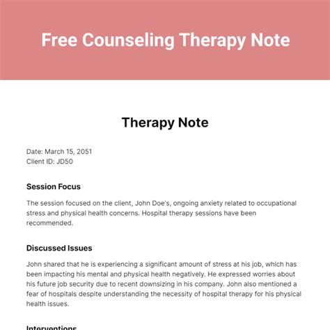 Free Counseling Templates Edit Online And Download
