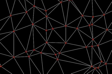 Premium Vector Abstract Polygonal Mesh With Black Nodes And Thin Lines Creating A Minimalist