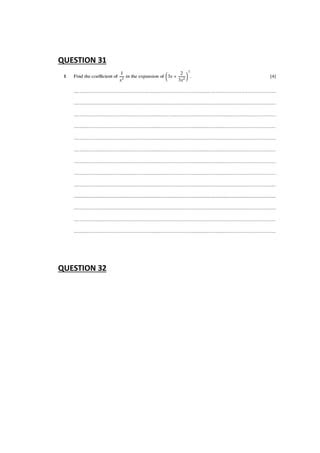 AS AND A LEVEL MATHS BINOMIAL EXPANSION Pdf