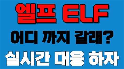 엘프 어디까지 갈래 실시간 대응 Youtube