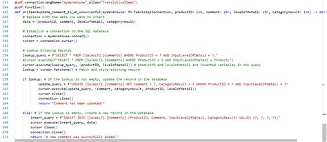 Fabric Data Warehouse As Write Back Destination For Translytical Task