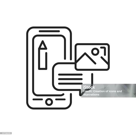 스마트폰 블랙 라인 아이콘의 사진 편집기 모바일 응용 프로그램 웹 페이지 모바일 앱 프로모션용 픽토그램 Ui Ux Gui 디자인 요소입니다 편집 가능한 스트로크 개념에 대한