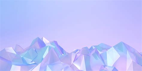 파스텔 마운틴 홀로그램 무지개 빛깔의 낮은 폴리 웨이브 포일 스타일 텍스처 3d 렌더링 그림 배경 0명에 대한 스톡 사진 및 기타 이미지 Istock