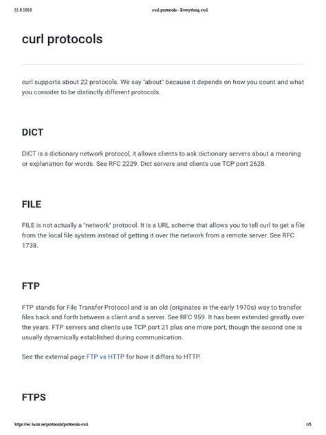 Curl Protocols Everything Curl Pdf File Transfer Protocol Hypertext Transfer Protocol