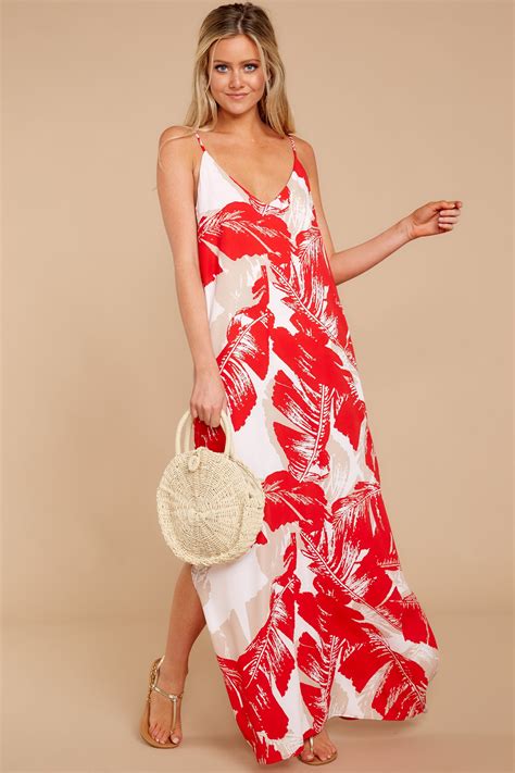 Red Tropical Dress Maxi Dresses Images 2022