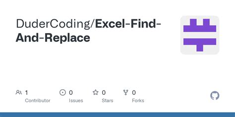 Github Dudercodingexcel Find And Replace