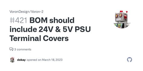 Bom Should Include 24v And 5v Psu Terminal Covers · Issue 421