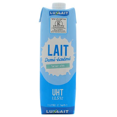 Livraison à Domicile Luxlait Lait Demi écrémé Uht 1l