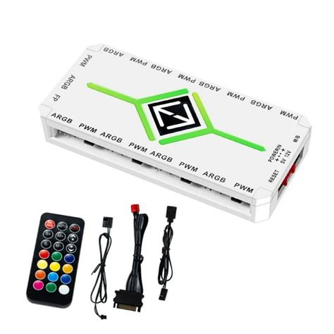 Begsfte 1 To 9 3 In 1 5v 3 Pin Argb Controller Cooling Fan Hub With