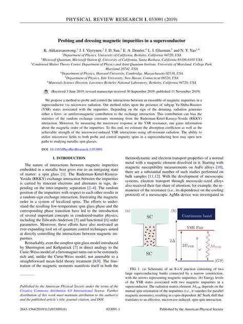 Pdf Probing And Dressing Magnetic Impurities In A Superconductor