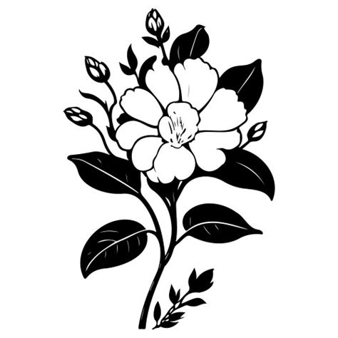 Primrose Flower Sketch Royalty Free Vector Image
