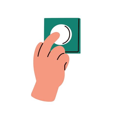 Premium Vector Finger Pressing Pushing Clicking Wall Button Hand Switching On And Off Light