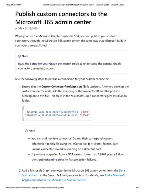 Publish Custom Connectors To The Microsoft 365 Admin Center Pdf
