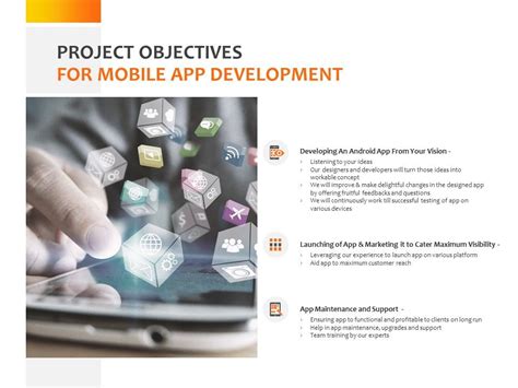 project objectives for mobile app development ppt powerpoint presentation gallery templates