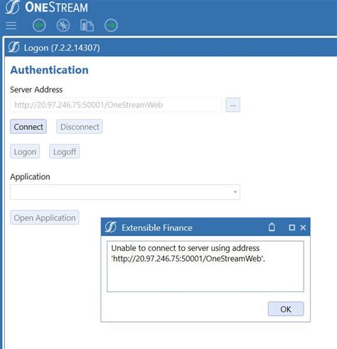Generic Error Connecting After Upgrade From 711 To 722 Onestream Community