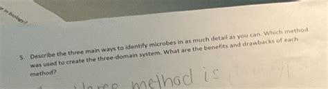Solved 5 Describe The Three Main Ways To Identify Microbes