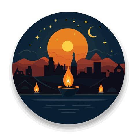 Premium Vector Circle Landscape