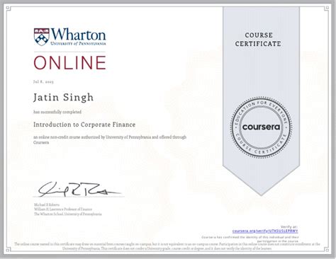 Coursera Certificate Pdf