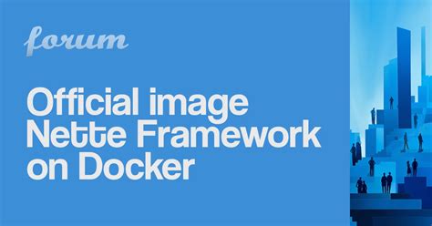 Official Image Nette Framework On Docker — Nette Framework Forum