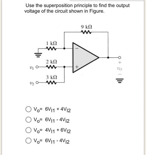 solved use the superposition principle to find the output