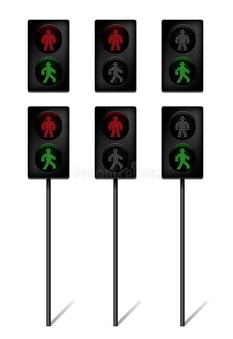 Semaforo Del Led Per I Pedoni Illustrazione Vettoriale Illustrazione