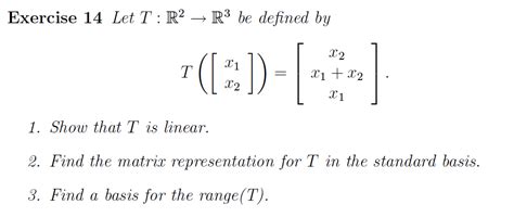 Solved Let T R Rightarrow R Be Defined By Show That T Chegg
