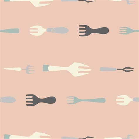 Premium Vector Bunch Of Fork Seamless Pattern Vector Illustration Design